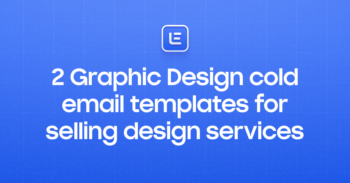 2 Graphic Design cold email templates for selling design services