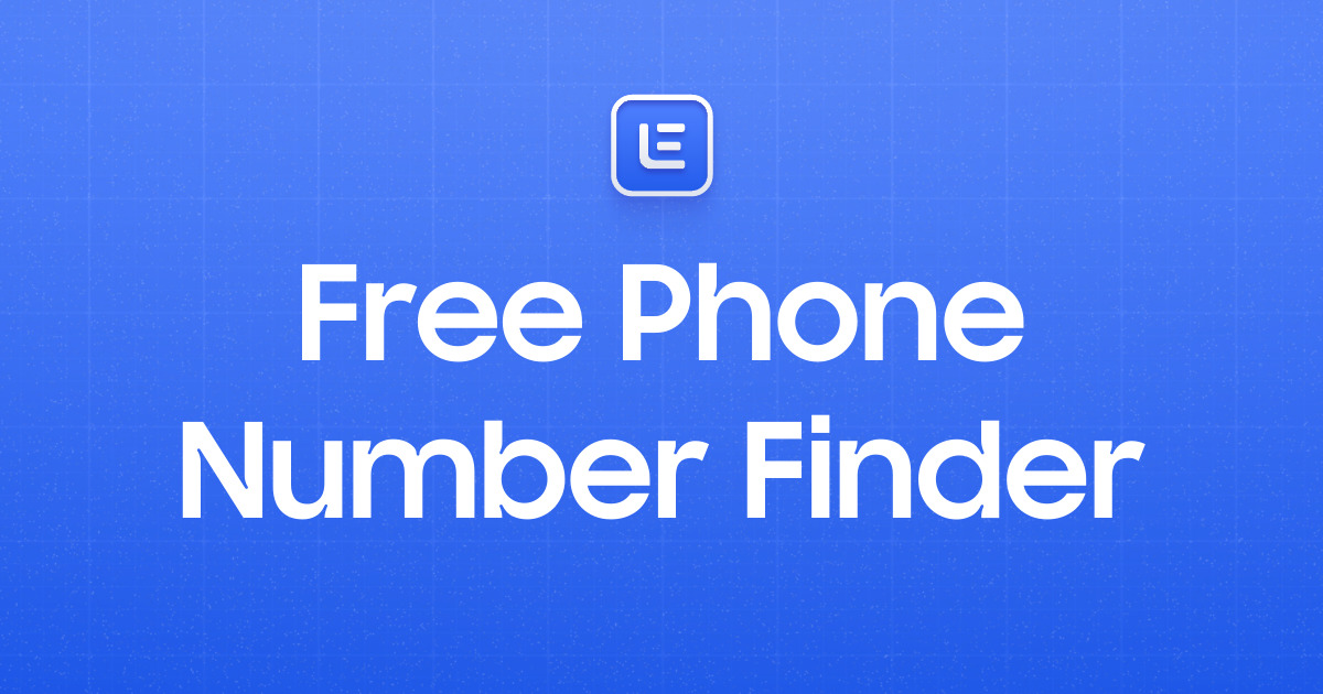 Free Phone Number Finder